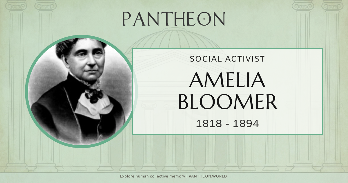 Amelia Bloomer Biography | Pantheon