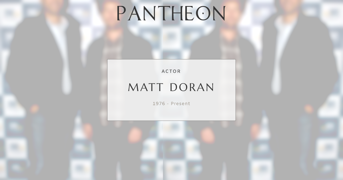 Matt Doran Biography | Pantheon