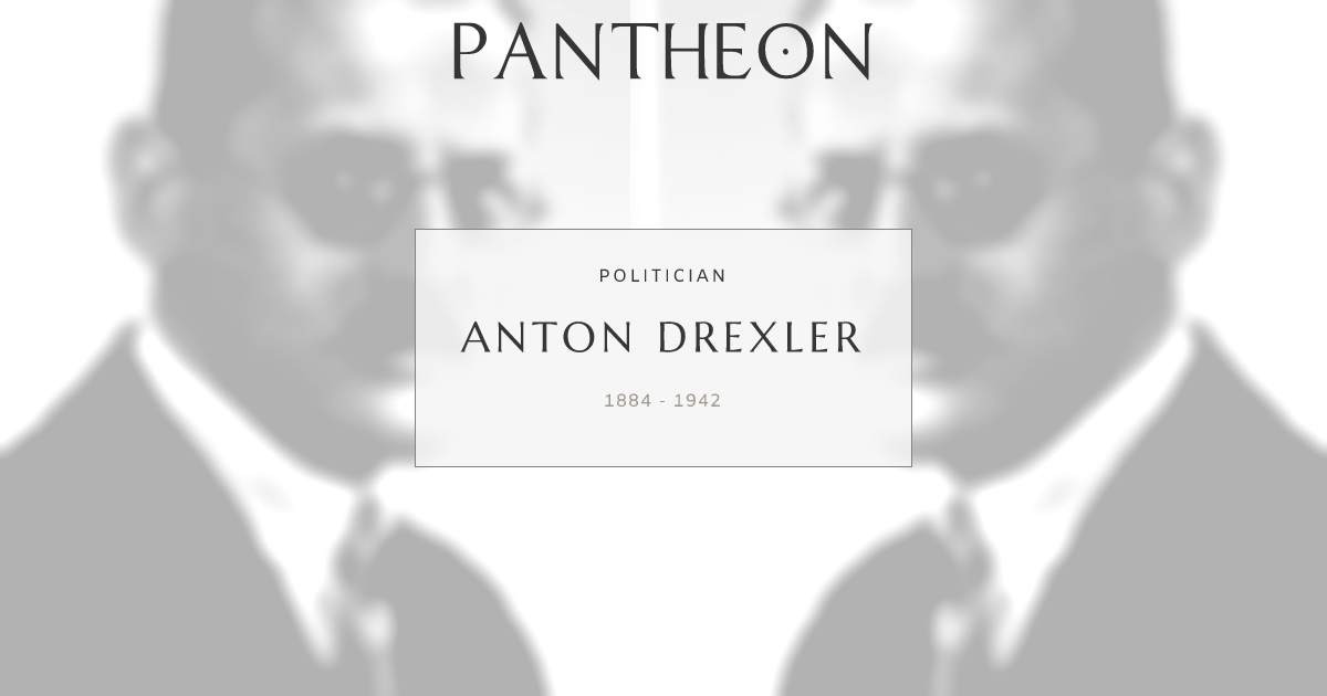 Anton Drexler Biography | Pantheon