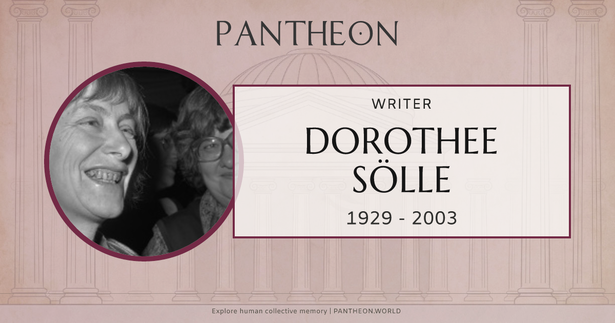 Dorothee Sölle Biography | Pantheon