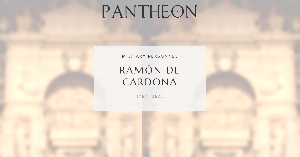 Ramón de Cardona Biography | Pantheon