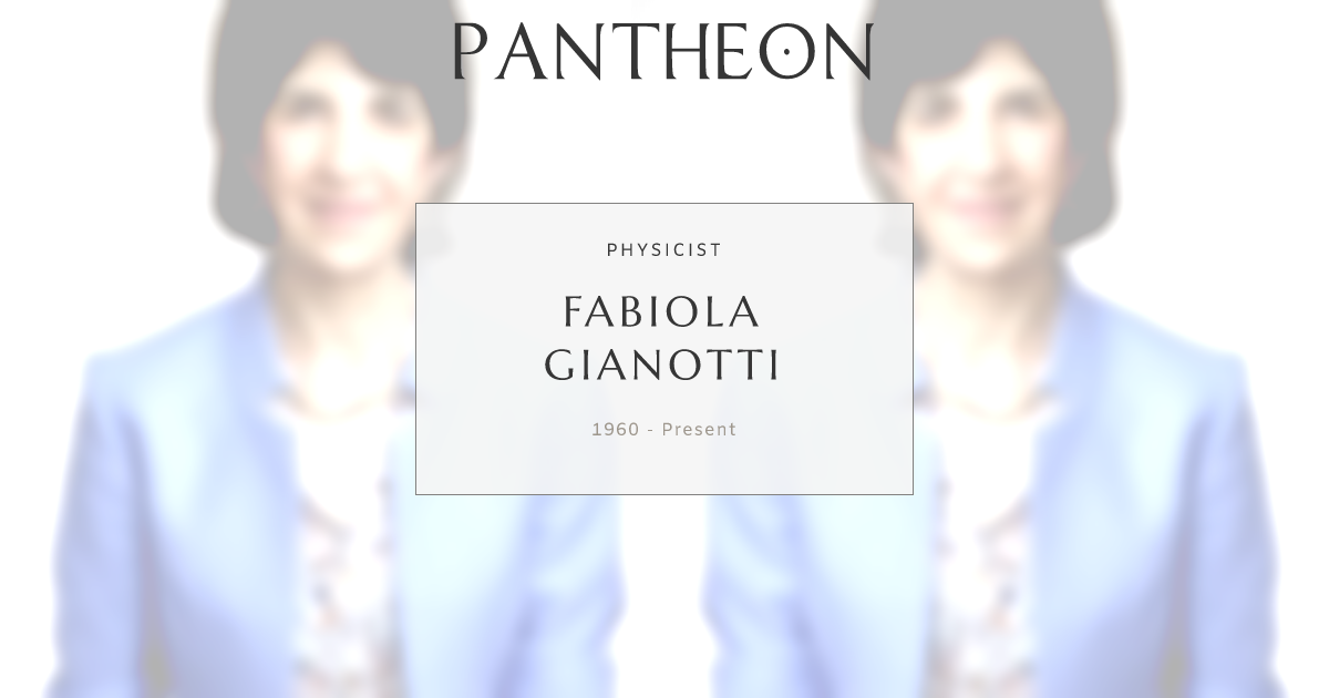 Fabiola Gianotti Biography | Pantheon