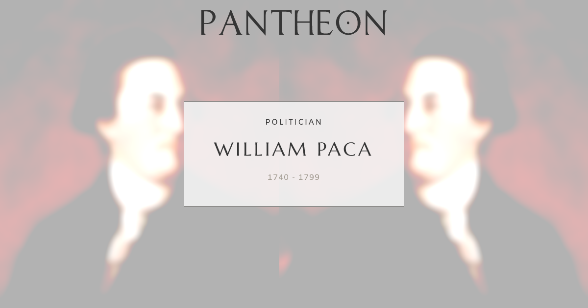 William Paca Biography | Pantheon