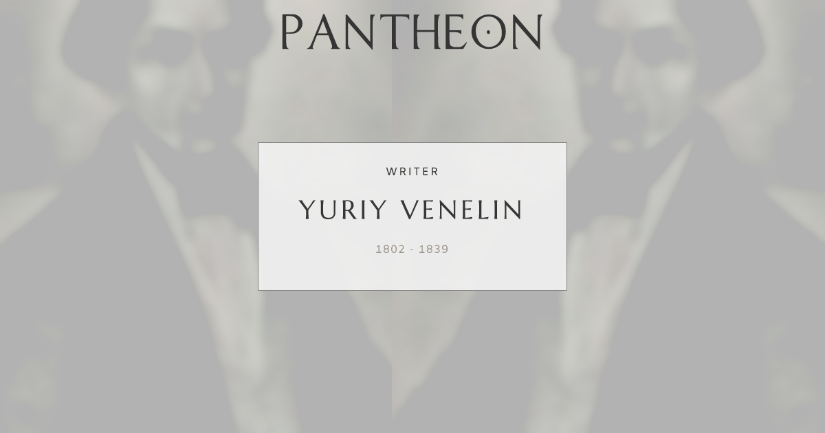 Yuriy Venelin Biography | Pantheon