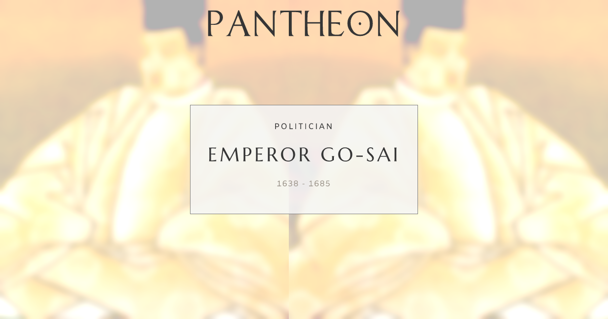 Emperor Go-Sai Biography | Pantheon