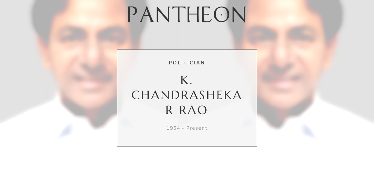 K. Chandrashekar Rao Biography | Pantheon