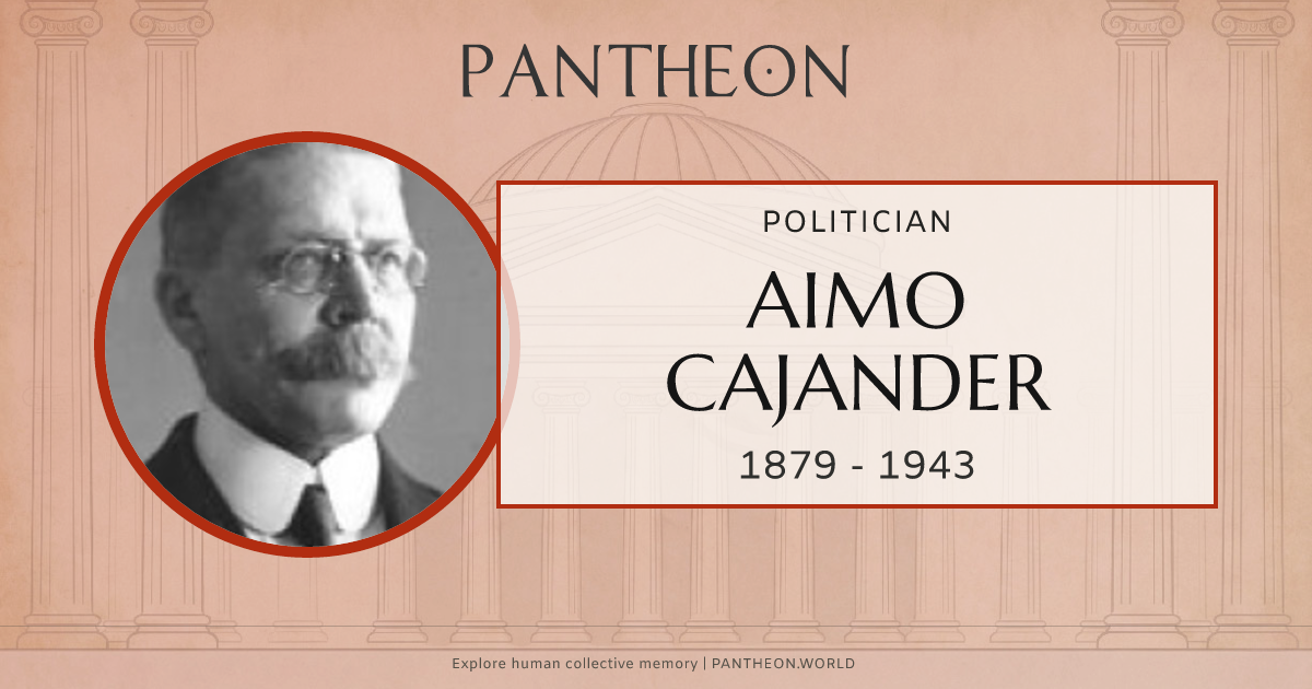 Aimo Cajander Biography | Pantheon