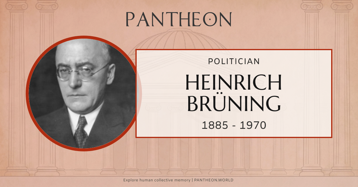 Heinrich Brüning Biography | Pantheon