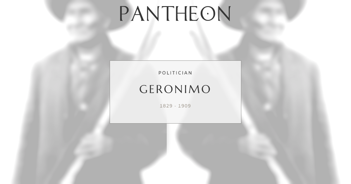 Geronimo Biography | Pantheon