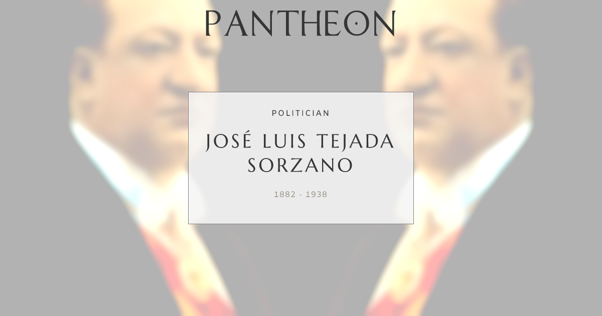 José Luis Tejada Sorzano Biography | Pantheon