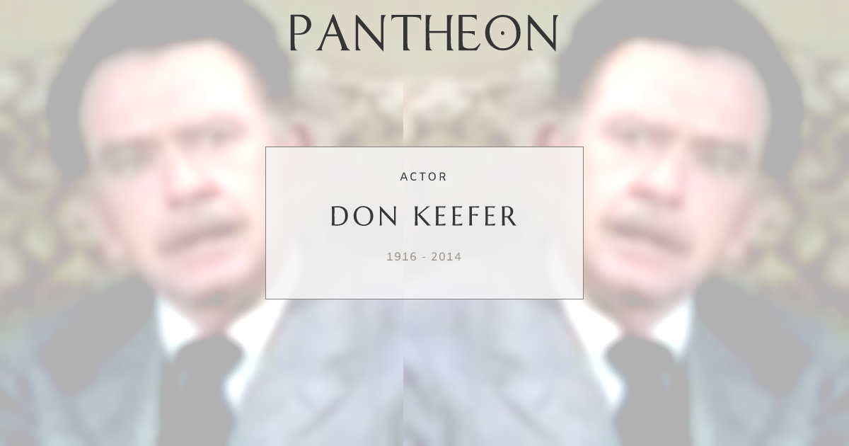 Don Keefer Biography | Pantheon