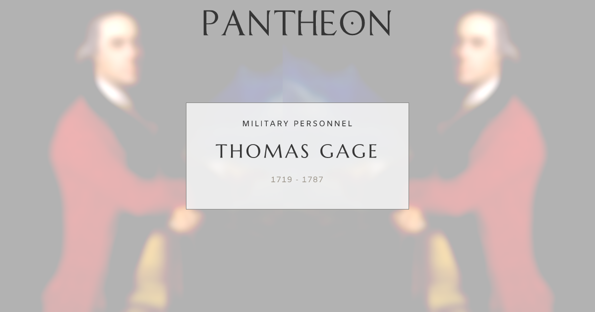 Thomas Gage Biography | Pantheon