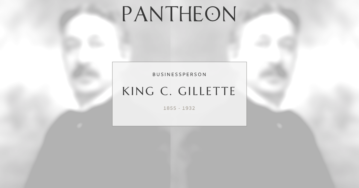 King C. Gillette Biography | Pantheon