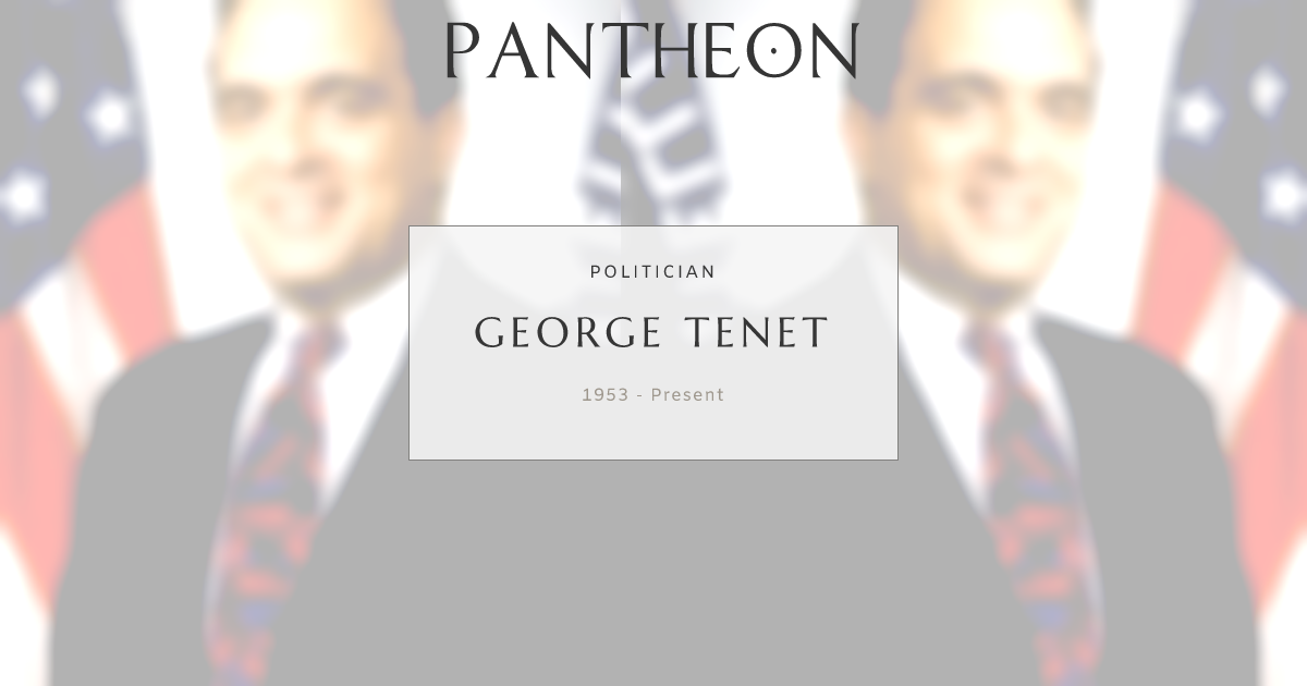 George Tenet Biography | Pantheon