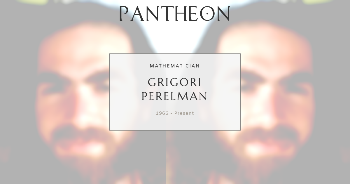 Grigori Perelman Biography | Pantheon