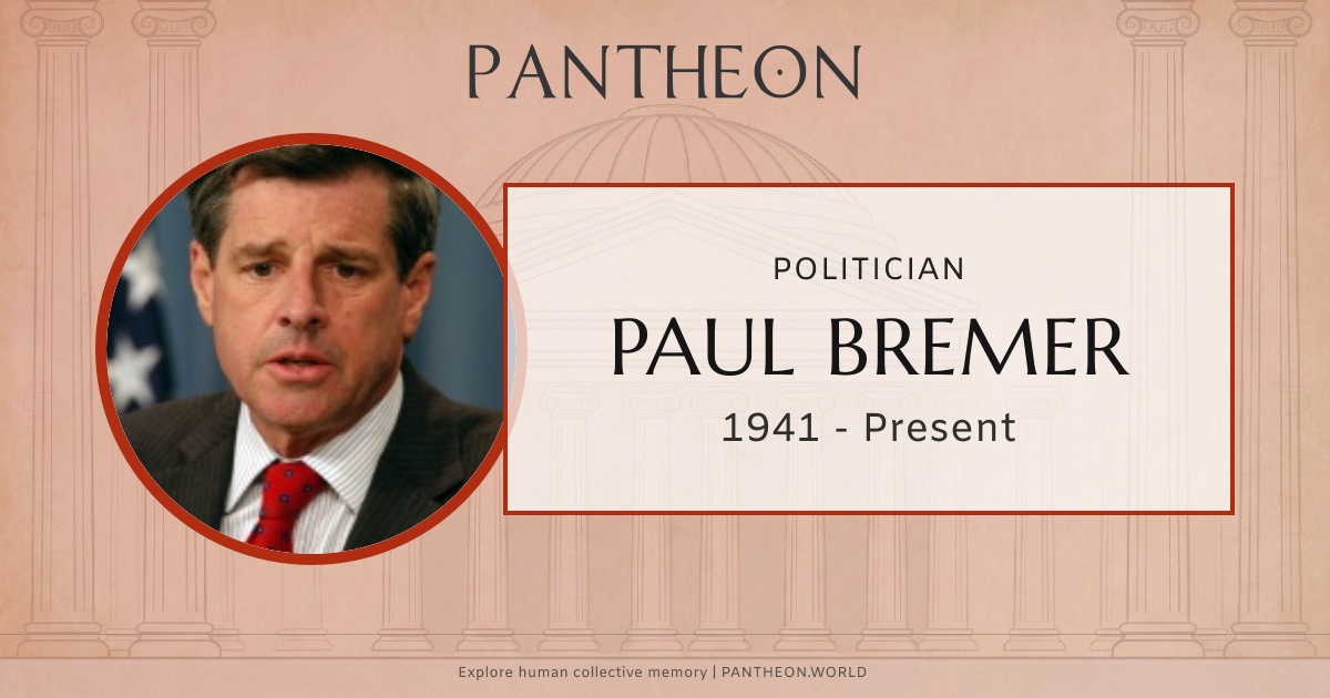 Paul Bremer Biography | Pantheon