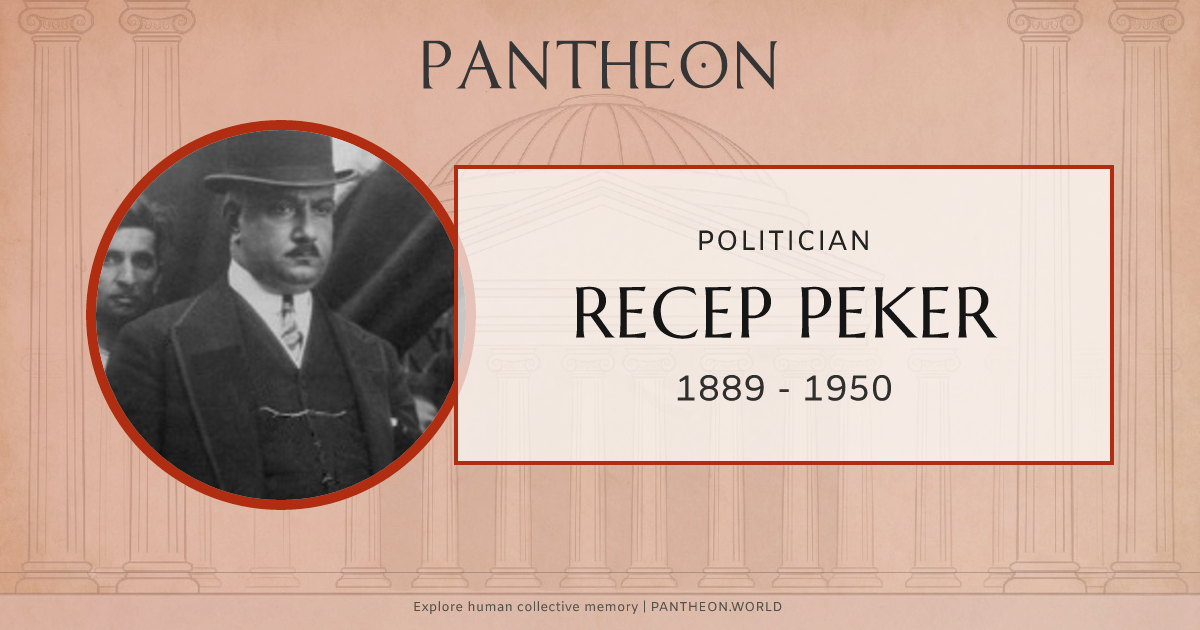 Recep Peker Biography | Pantheon