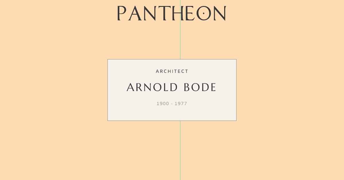 Arnold Bode Biography | Pantheon