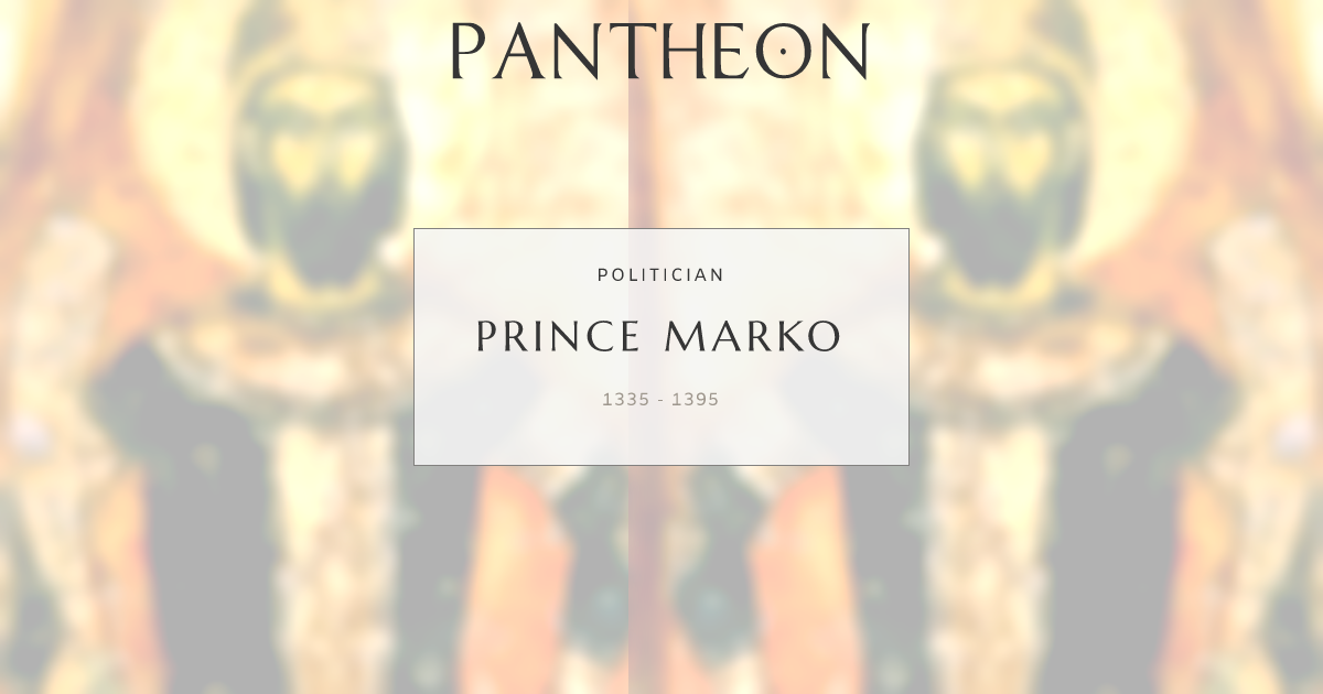 Prince Marko Biography | Pantheon