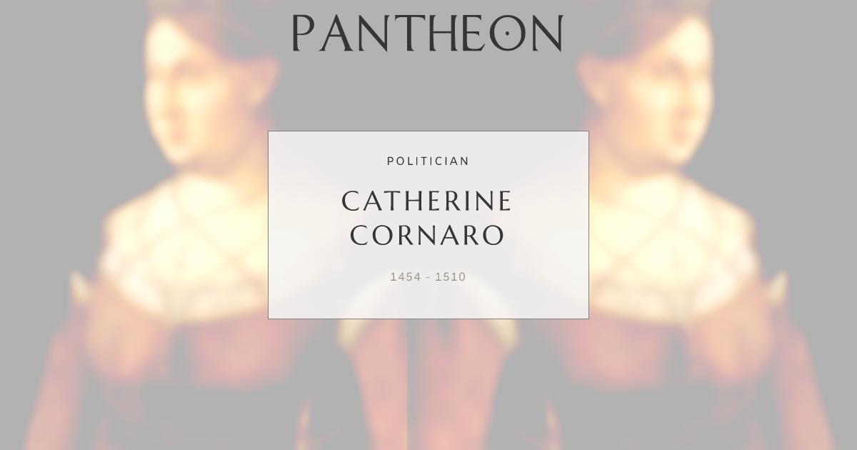 Catherine Cornaro Biography | Pantheon