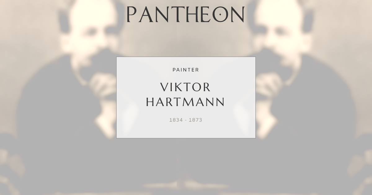 Viktor Hartmann Biography | Pantheon