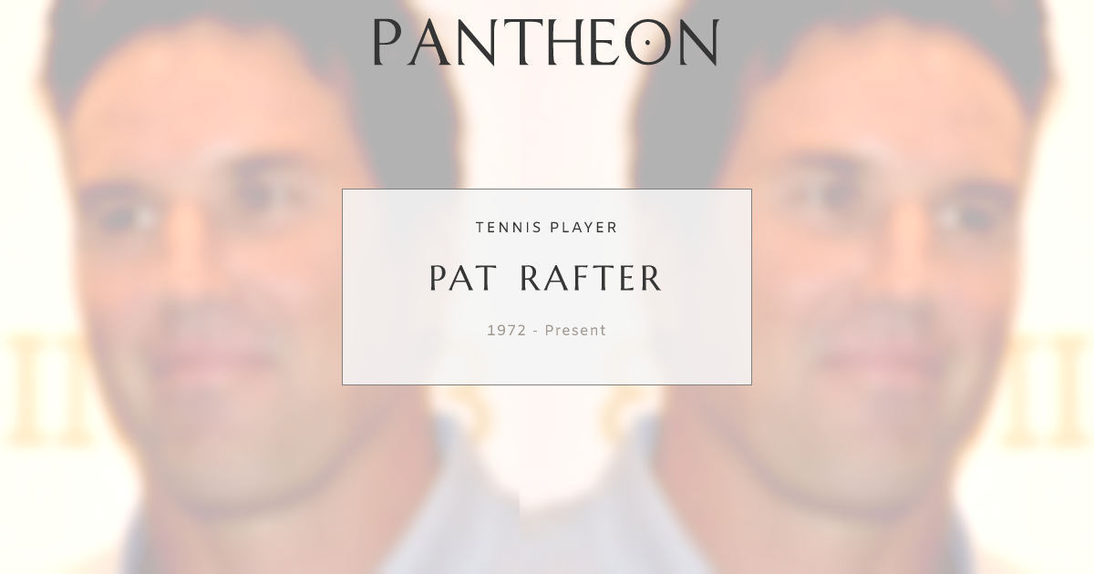 Pat Rafter Biography | Pantheon
