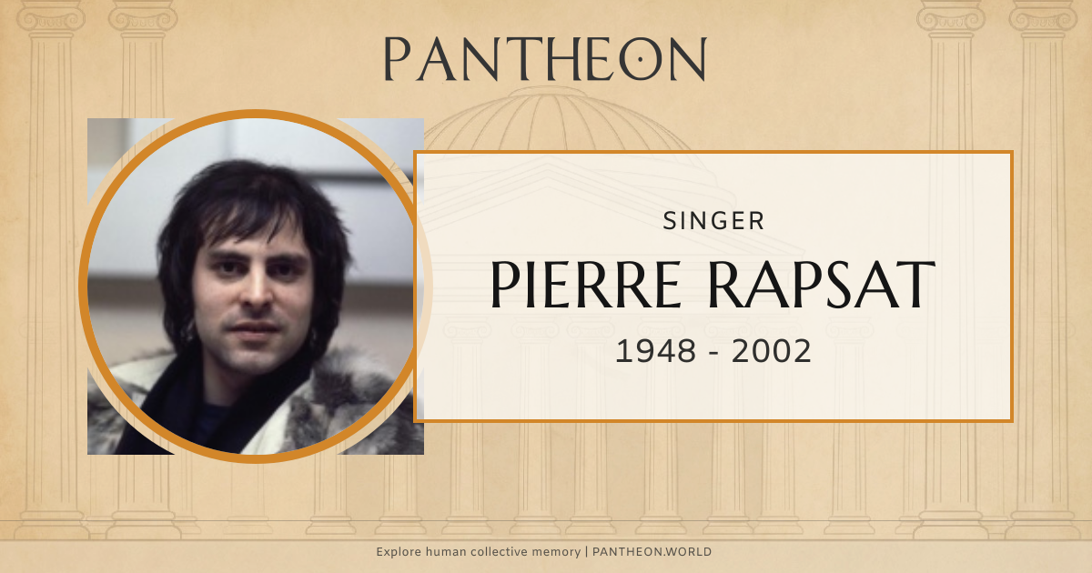 Pierre Rapsat Biography | Pantheon