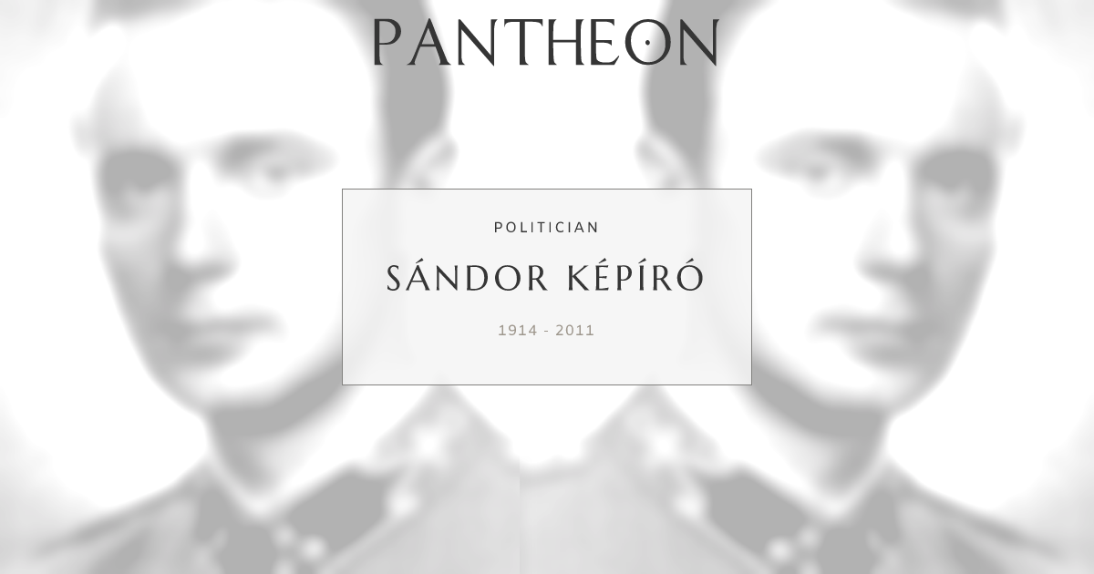 Sándor Képíró Biography | Pantheon