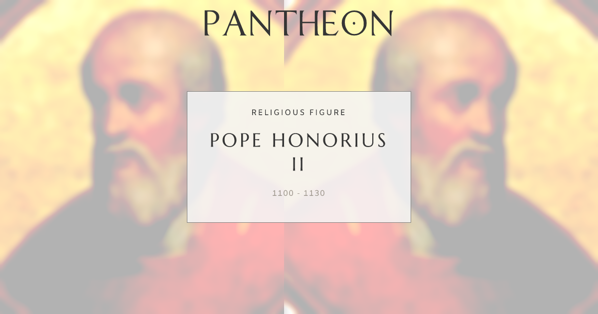 Pope Honorius II Biography | Pantheon