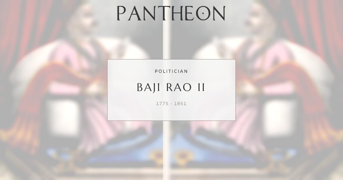 Baji Rao II Biography | Pantheon