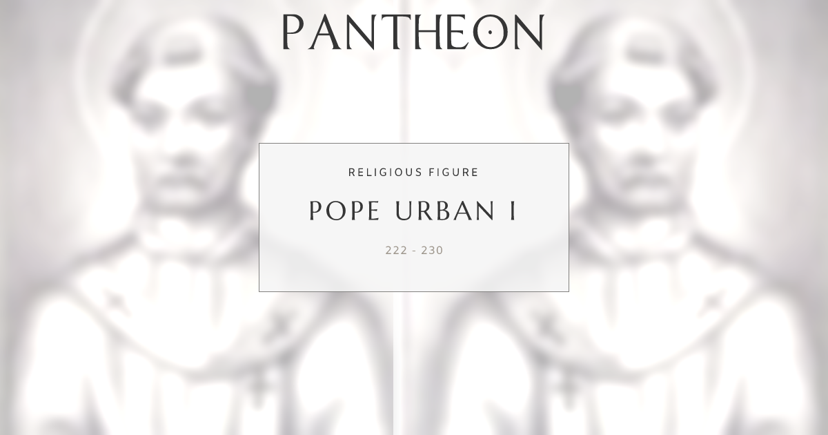Pope Urban I Biography | Pantheon