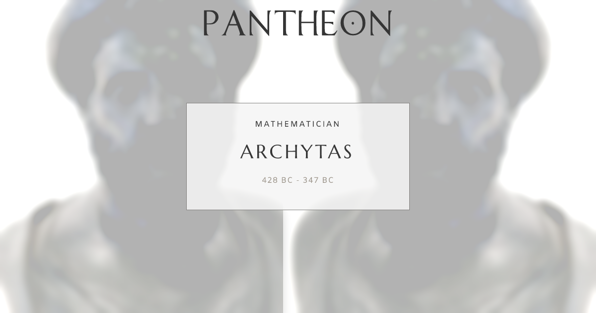 Archytas Biography | Pantheon