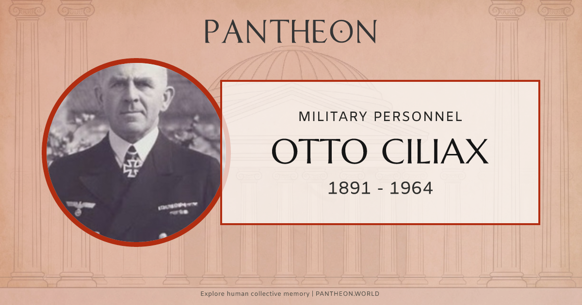 Otto Ciliax Biography | Pantheon
