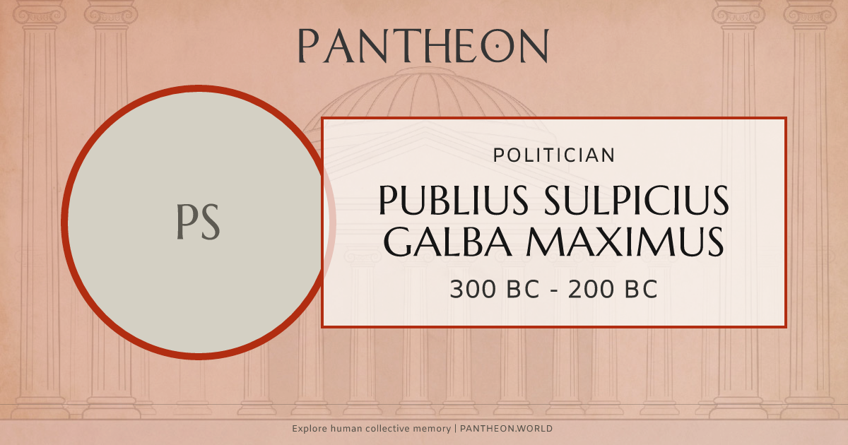 Publius Sulpicius Galba Maximus Biography | Pantheon