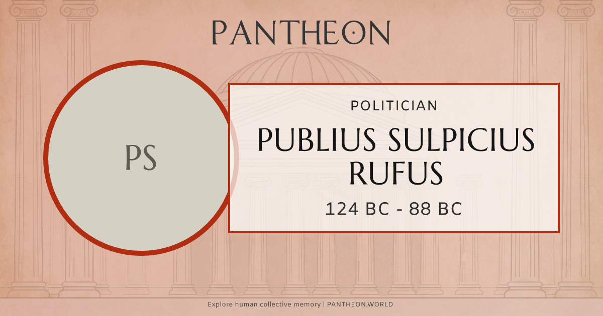 Publius Sulpicius Rufus Biography | Pantheon