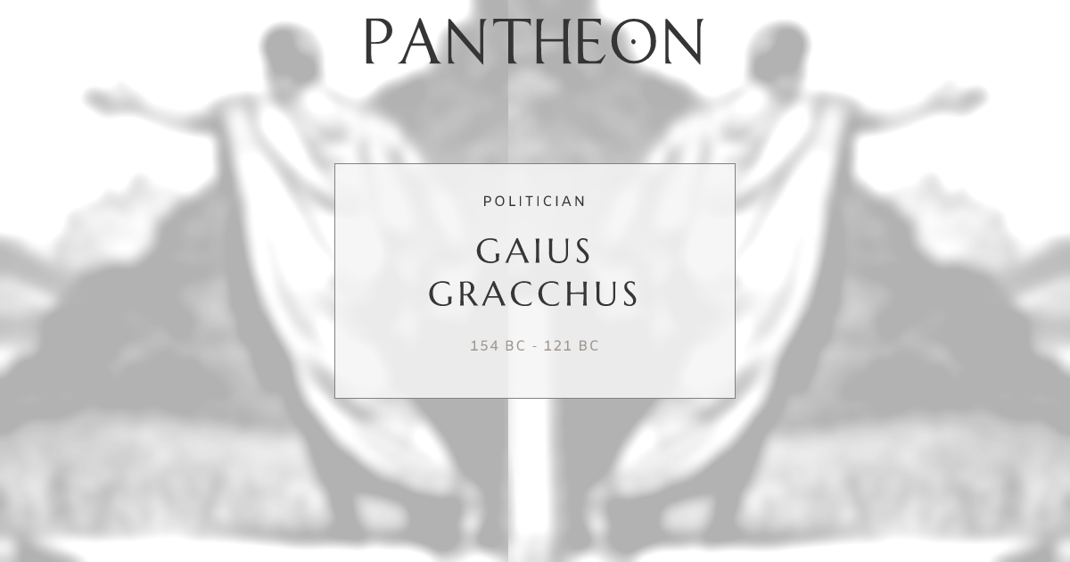 Gaius Gracchus Biography | Pantheon