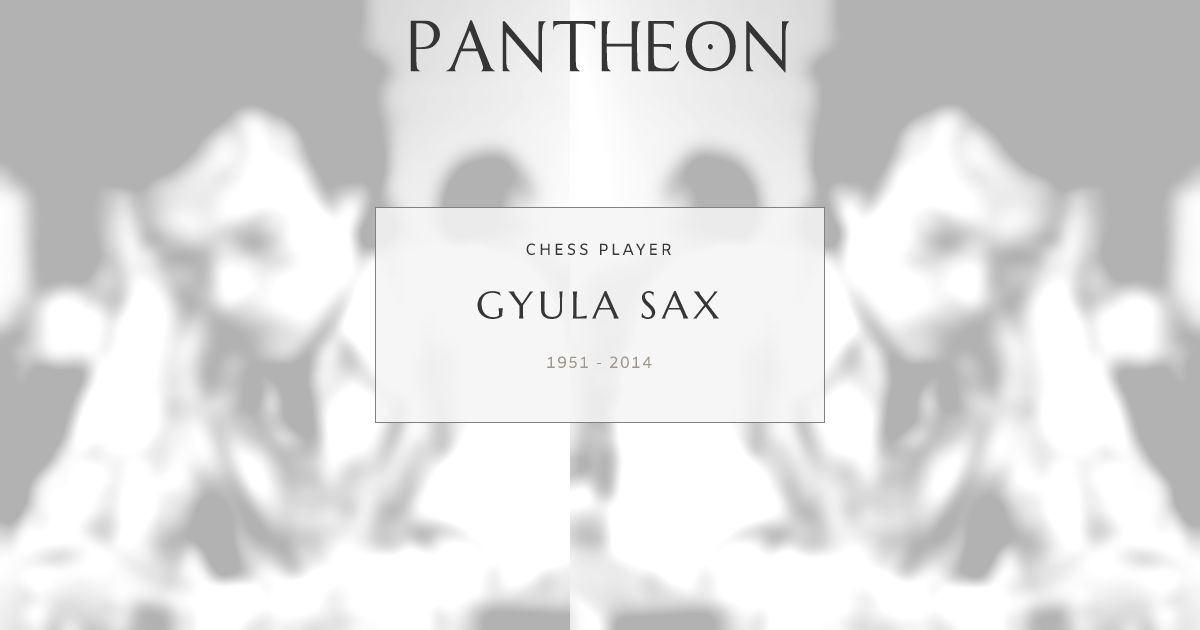 Gyula Sax Biography | Pantheon