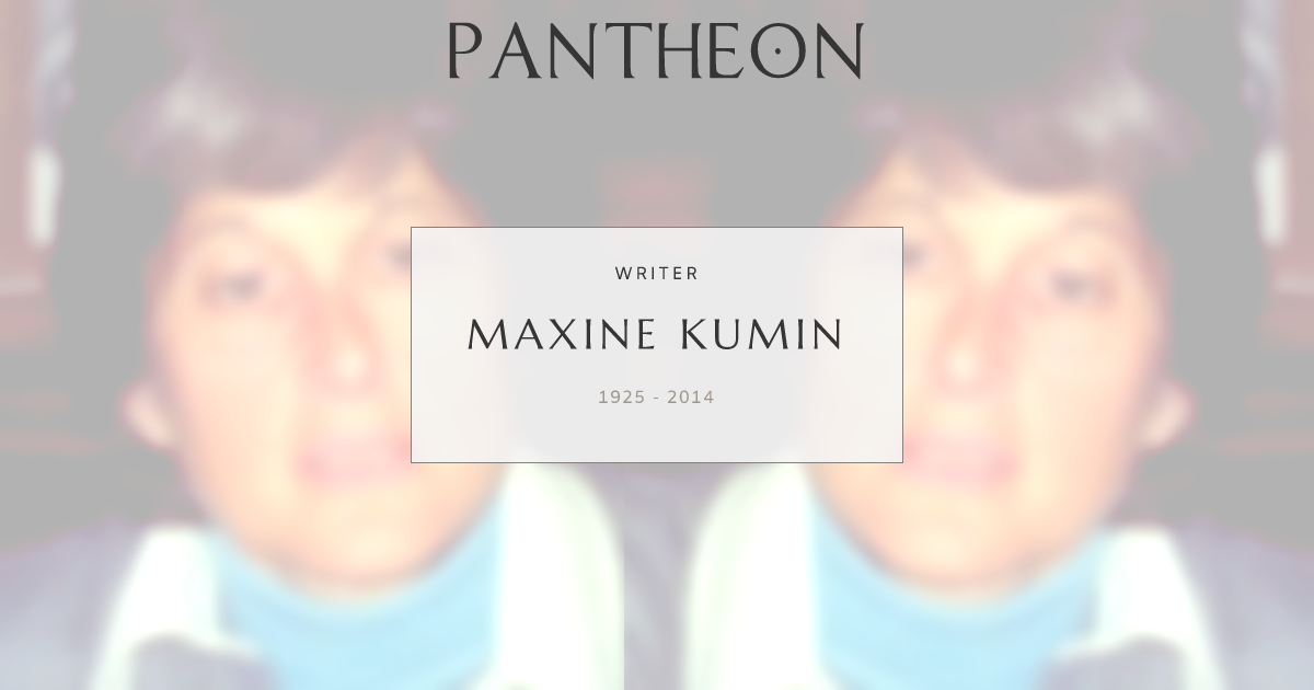 Maxine Kumin Biography | Pantheon