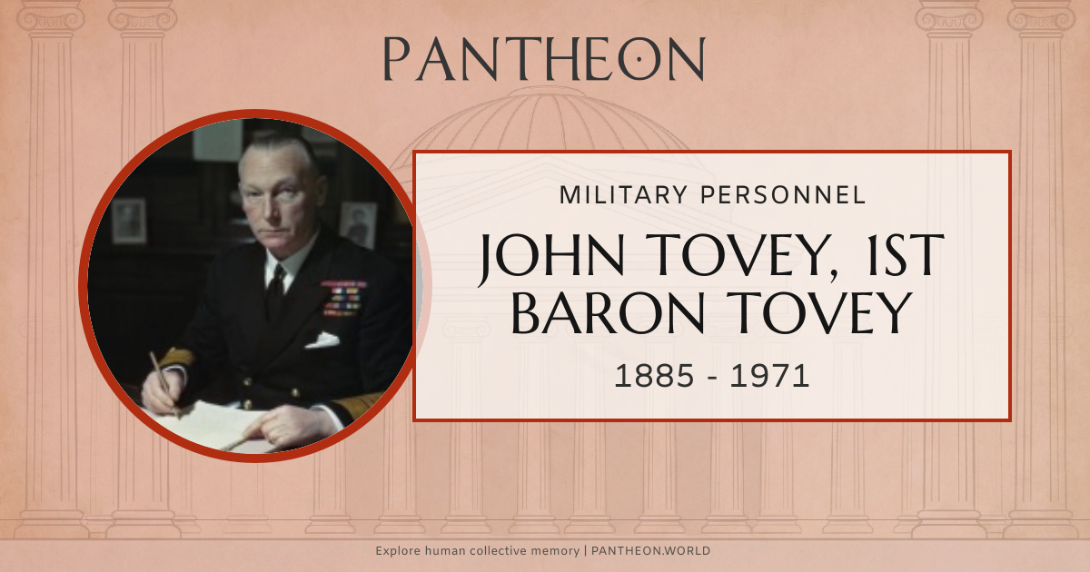 John Tovey, 1st Baron Tovey Biography | Pantheon