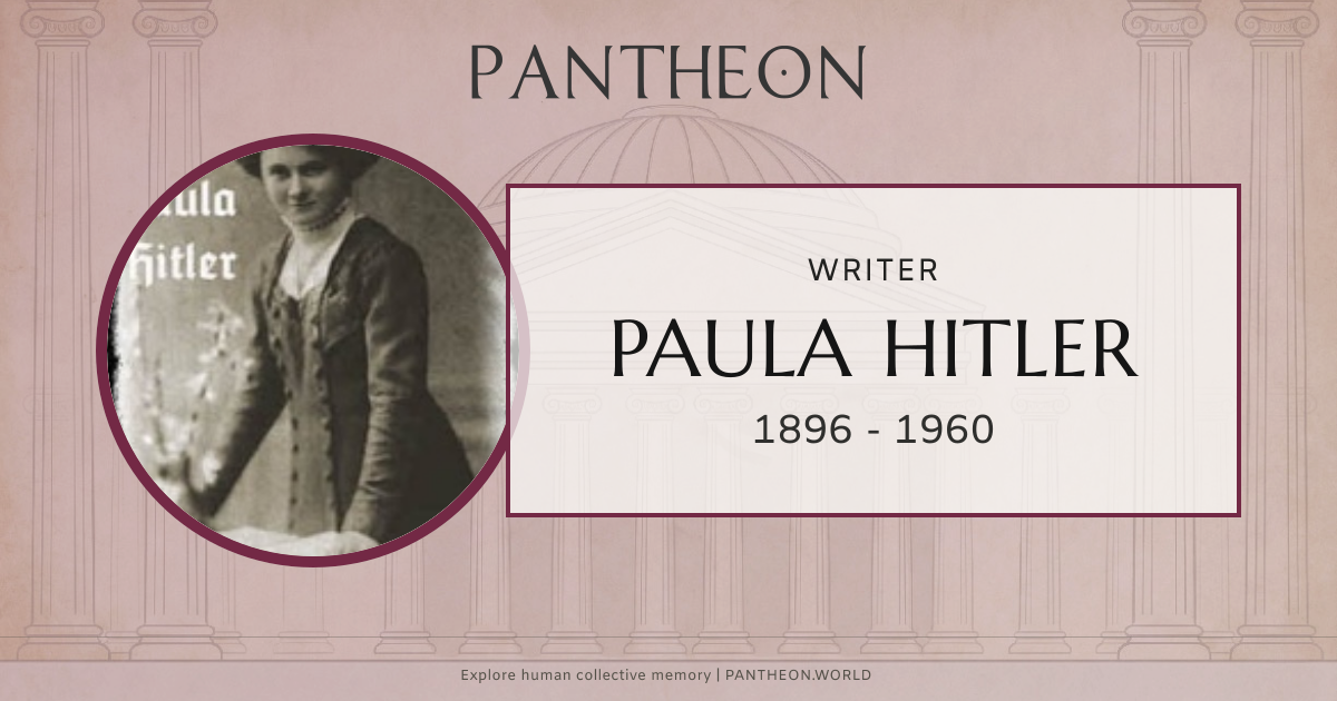 Paula Hitler Biography | Pantheon