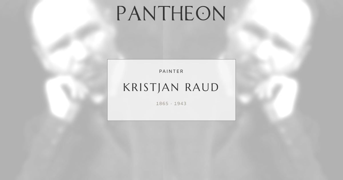 Kristjan Raud Biography | Pantheon