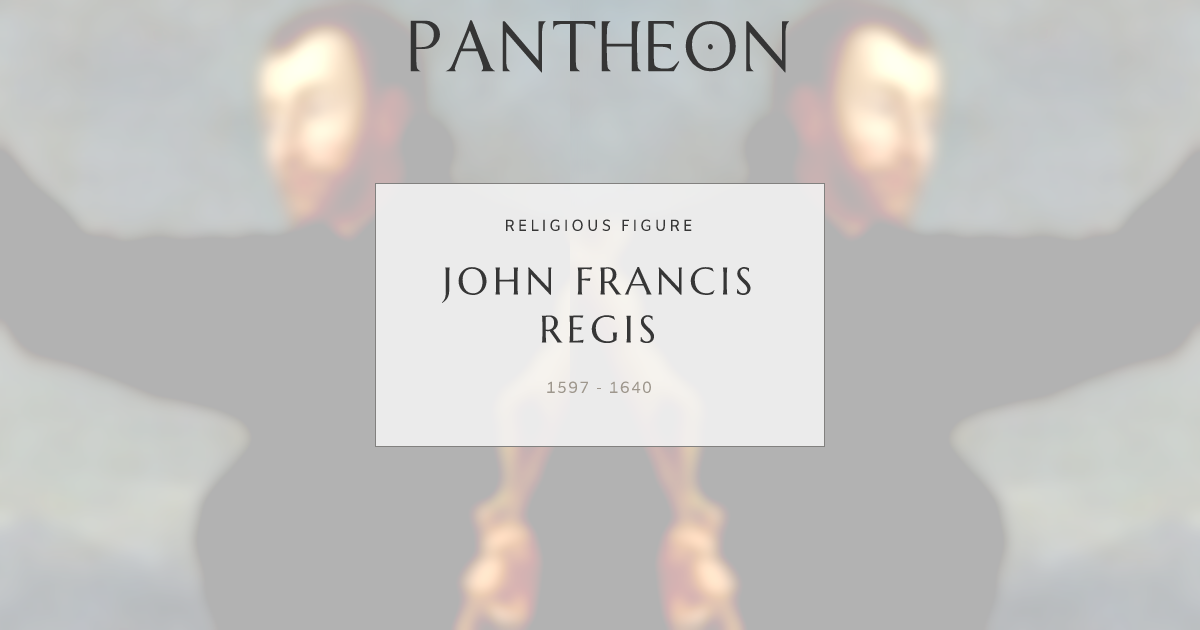 John Francis Regis Biography | Pantheon