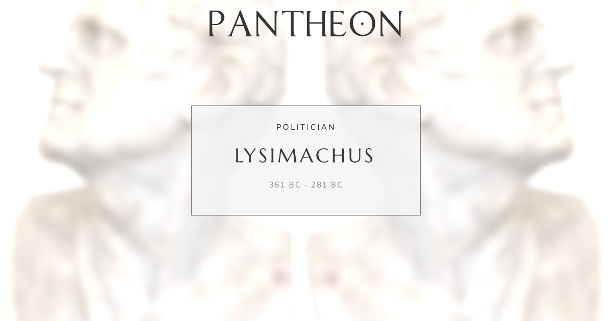 Lysimachus Biography | Pantheon
