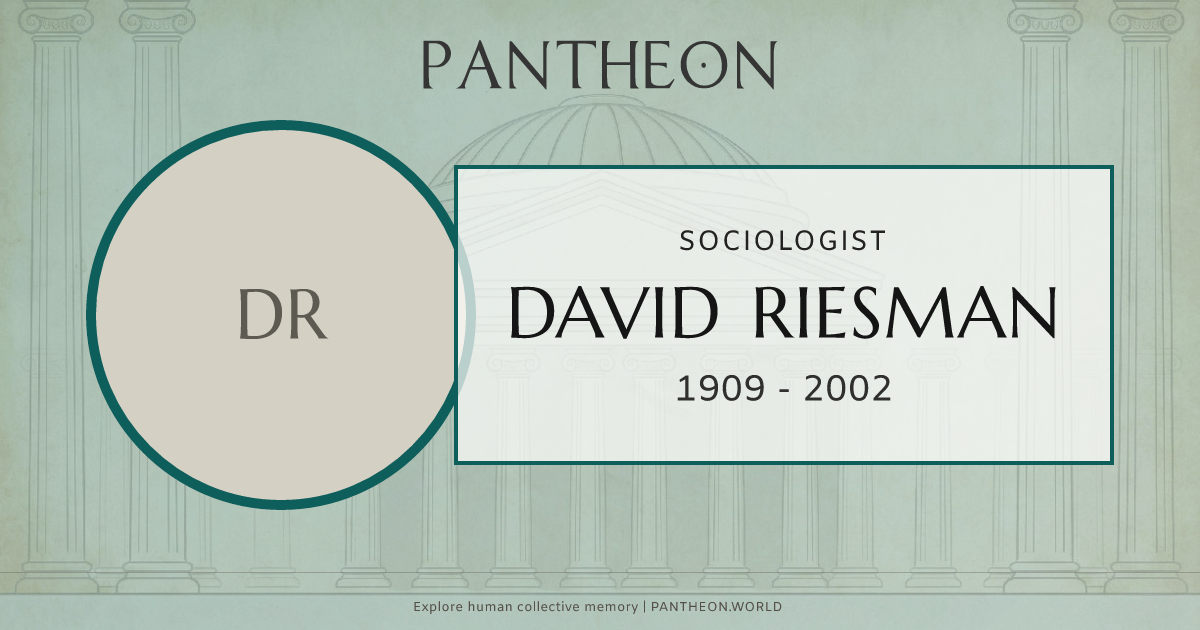 David Riesman Biography | Pantheon