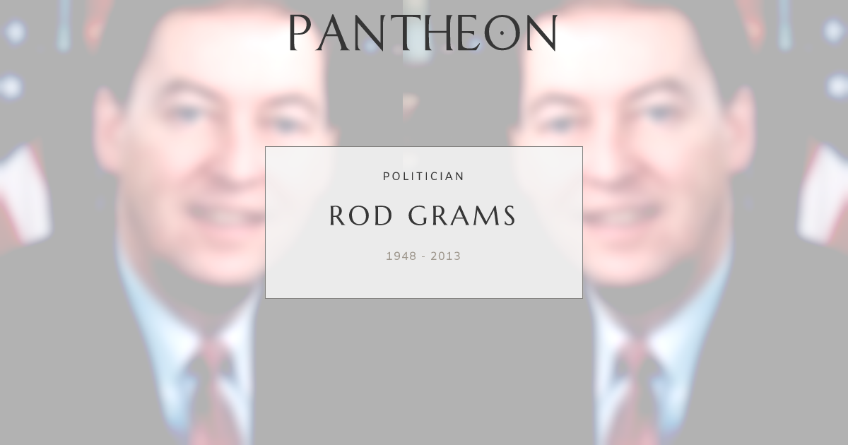 Rod Grams Biography | Pantheon