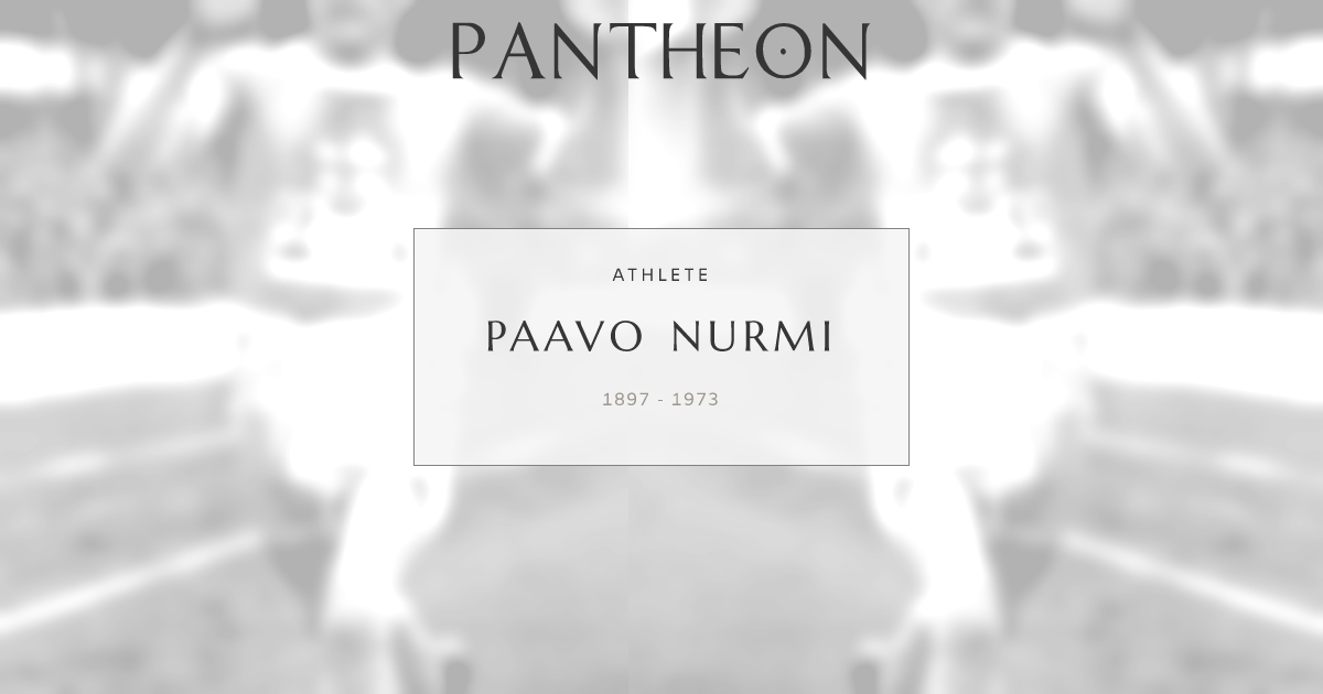 Paavo Nurmi Biography | Pantheon
