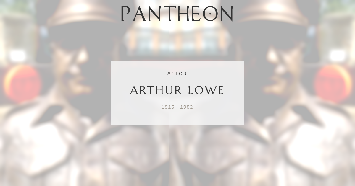 Arthur Lowe Biography | Pantheon