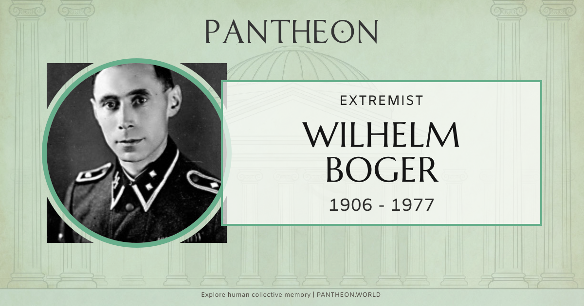 Wilhelm Boger Biography | Pantheon