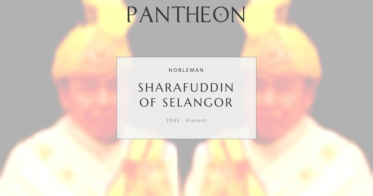 Sharafuddin of Selangor Biography | Pantheon