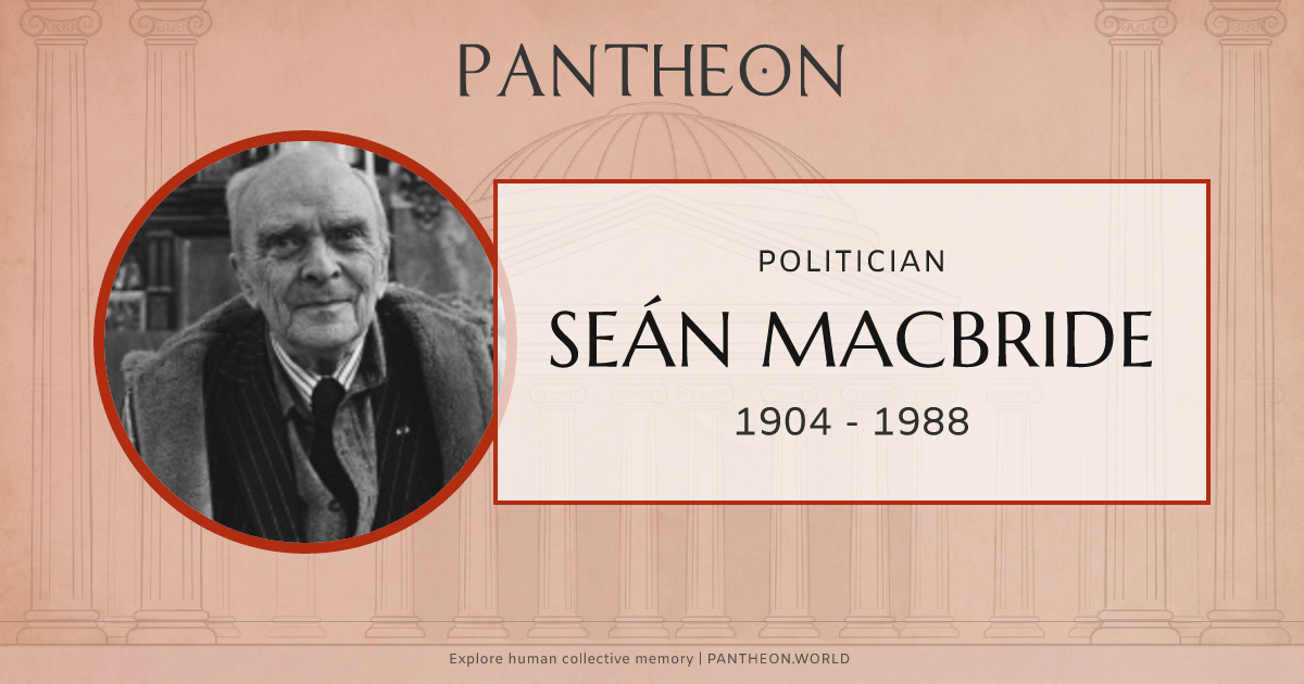 Seán MacBride Biography | Pantheon